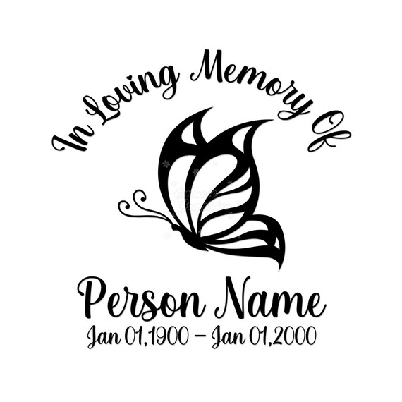 Custom in Loving Memory Memorial Butterfly Flying Die Cut - Etsy