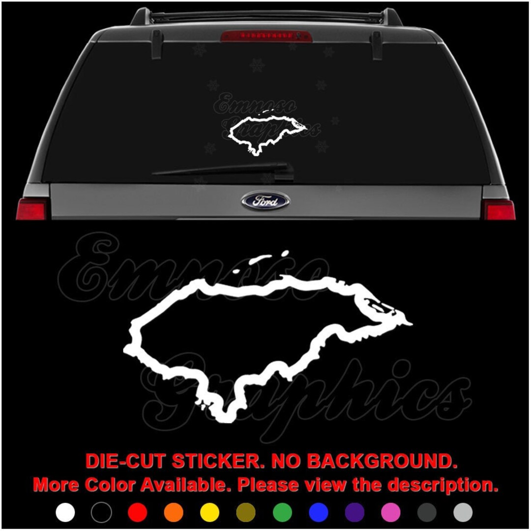 Honduras Country Map Decal Sticker for Car, Truck, Motorcycle, Windows ...