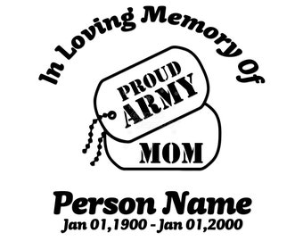 In Loving Memory Decal Army - Etsy