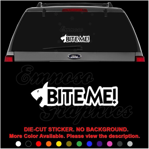 Shark Fish Bite Me Decal Sticker for Car Truck Motorcycle - Etsy