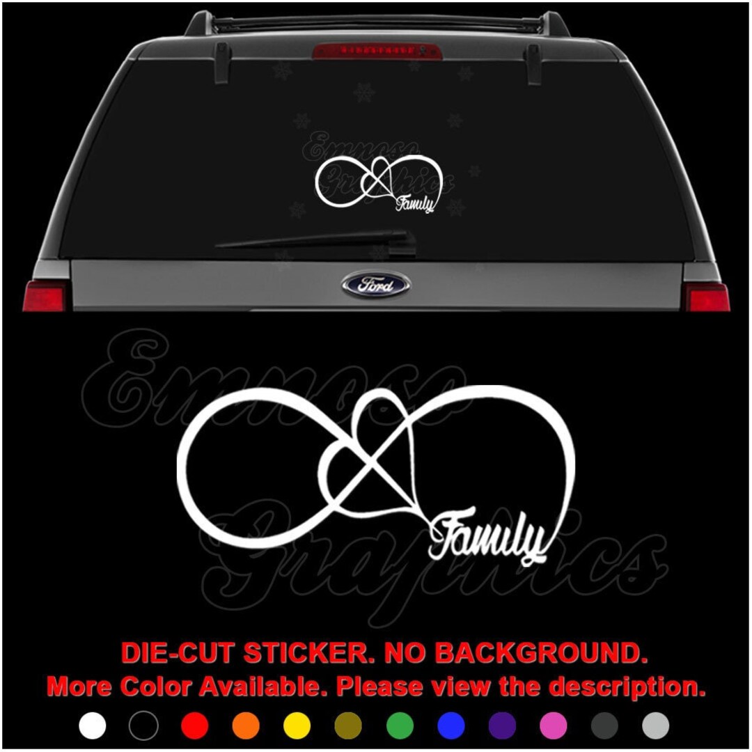 Family Love Forever Infinity Loop Decal Sticker for Car, Truck ...