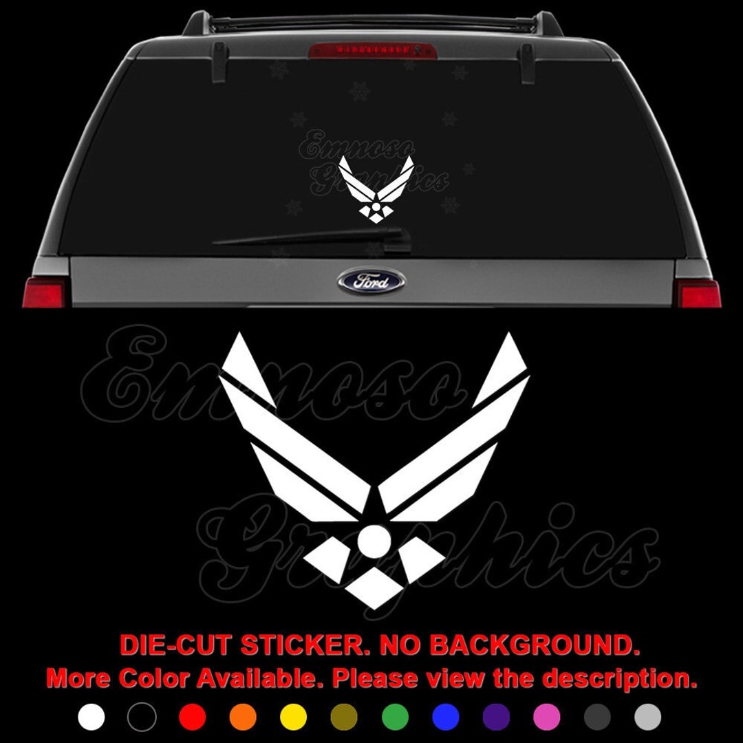 Air Force Emblem Plane Fighter Jet Pilot Decal Sticker for Car, Truck ...