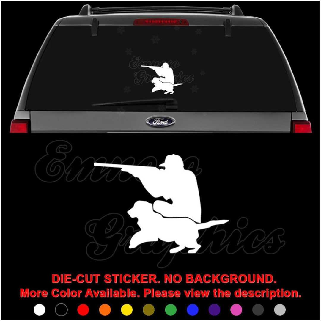 Hunter Dog Duck Hunting Rifle Decal Sticker for Car, Truck, Motorcycle ...