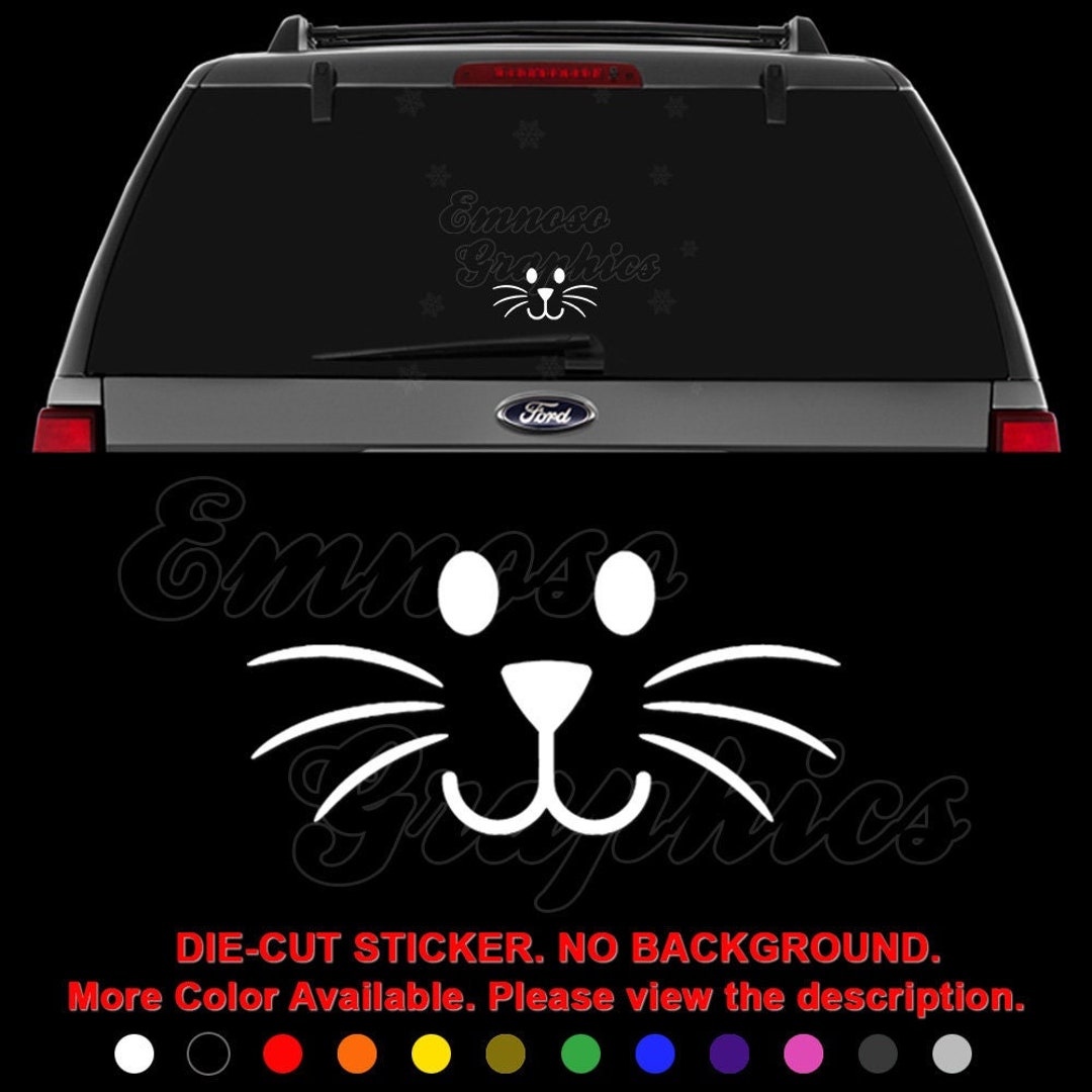 Cute Bunny Face Whiskers Pet Rabbit Decal Sticker for Car - Etsy