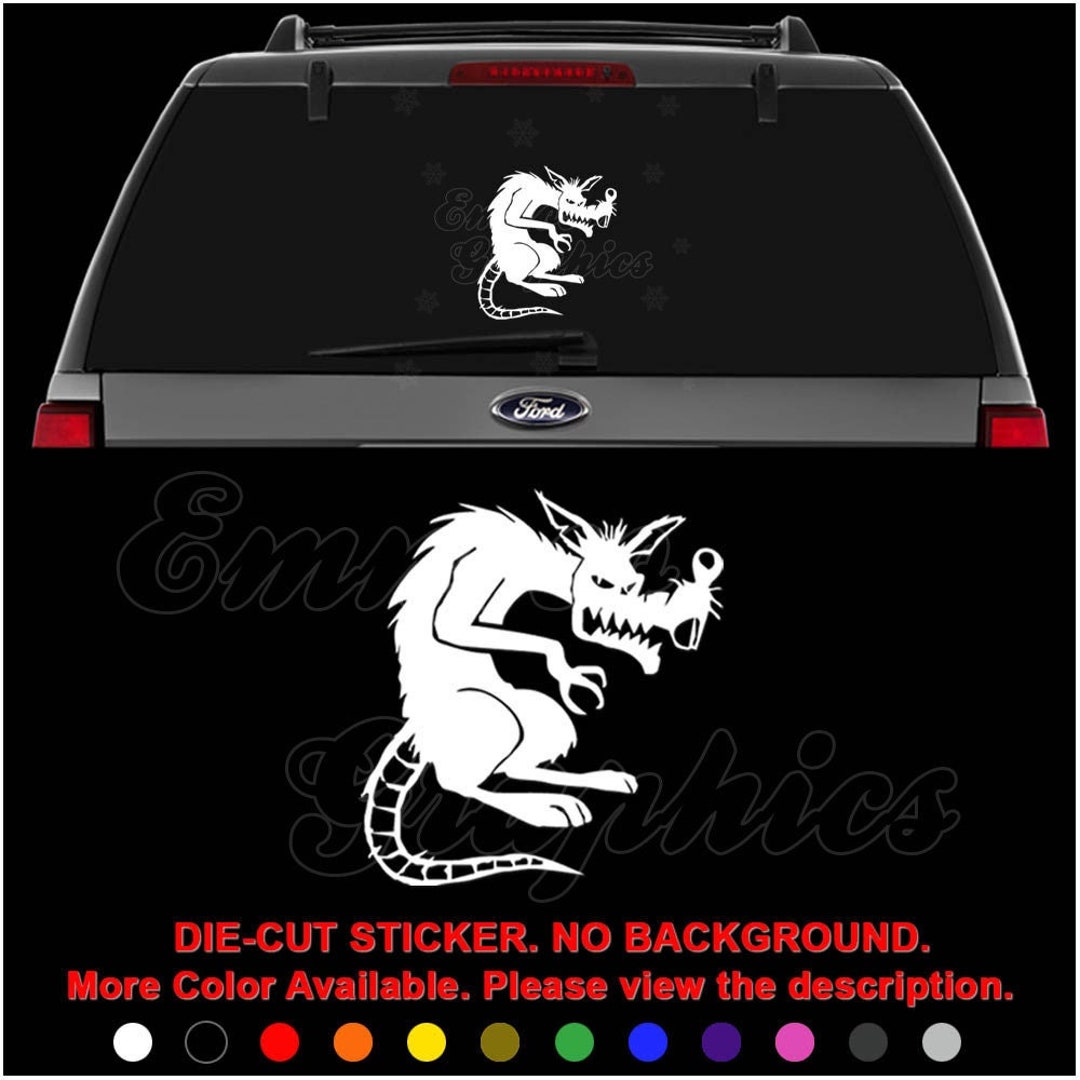 Evil Dirty Rat Rodent Animal Decal Sticker for Car, Truck, Motorcycle ...