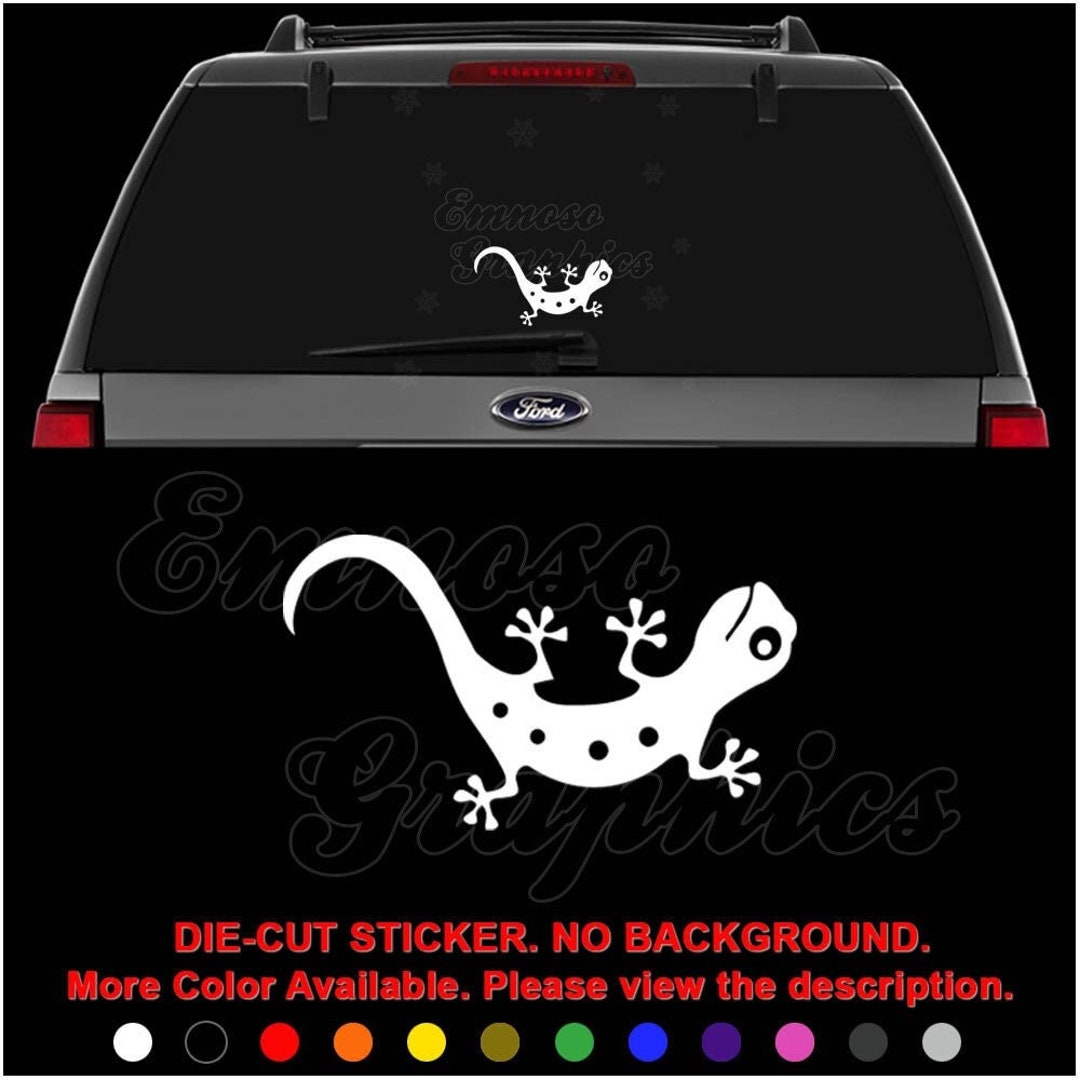 Gecko Lizard Decal Sticker for Car, Truck, Motorcycle, Windows, Bumper ...