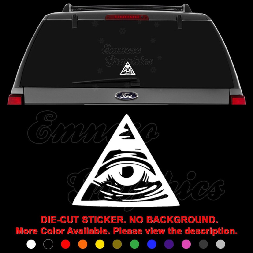 All Seeing Eye Illuminati Decal Sticker for Car, Truck, Motorcycle ...