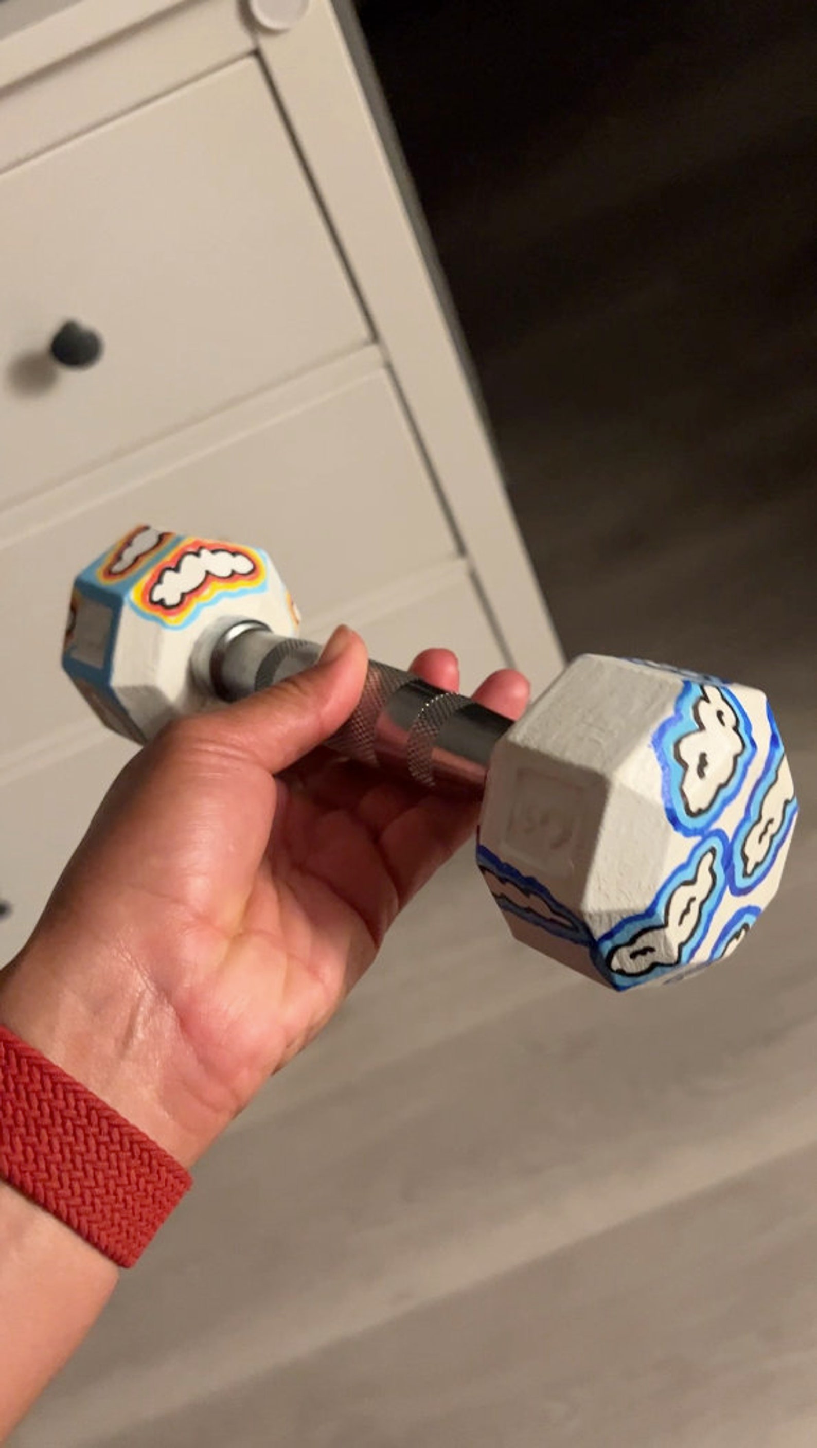 5lbs Hand Painted Custom Dumb Bells Customized Dumb Bells Gym Lovers ...
