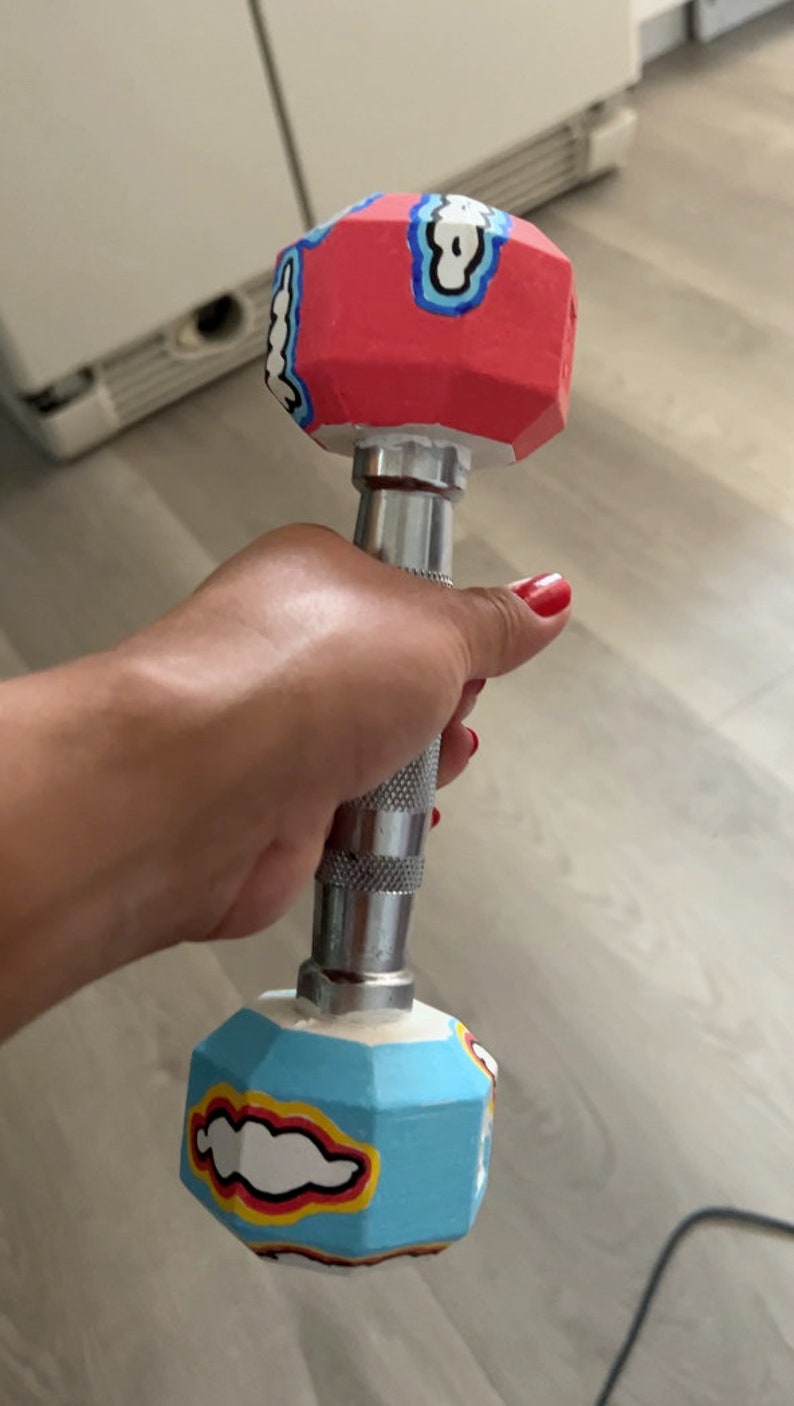 5lbs Hand Painted Custom Dumb Bells Customized Dumb Bells Gym Lovers ...