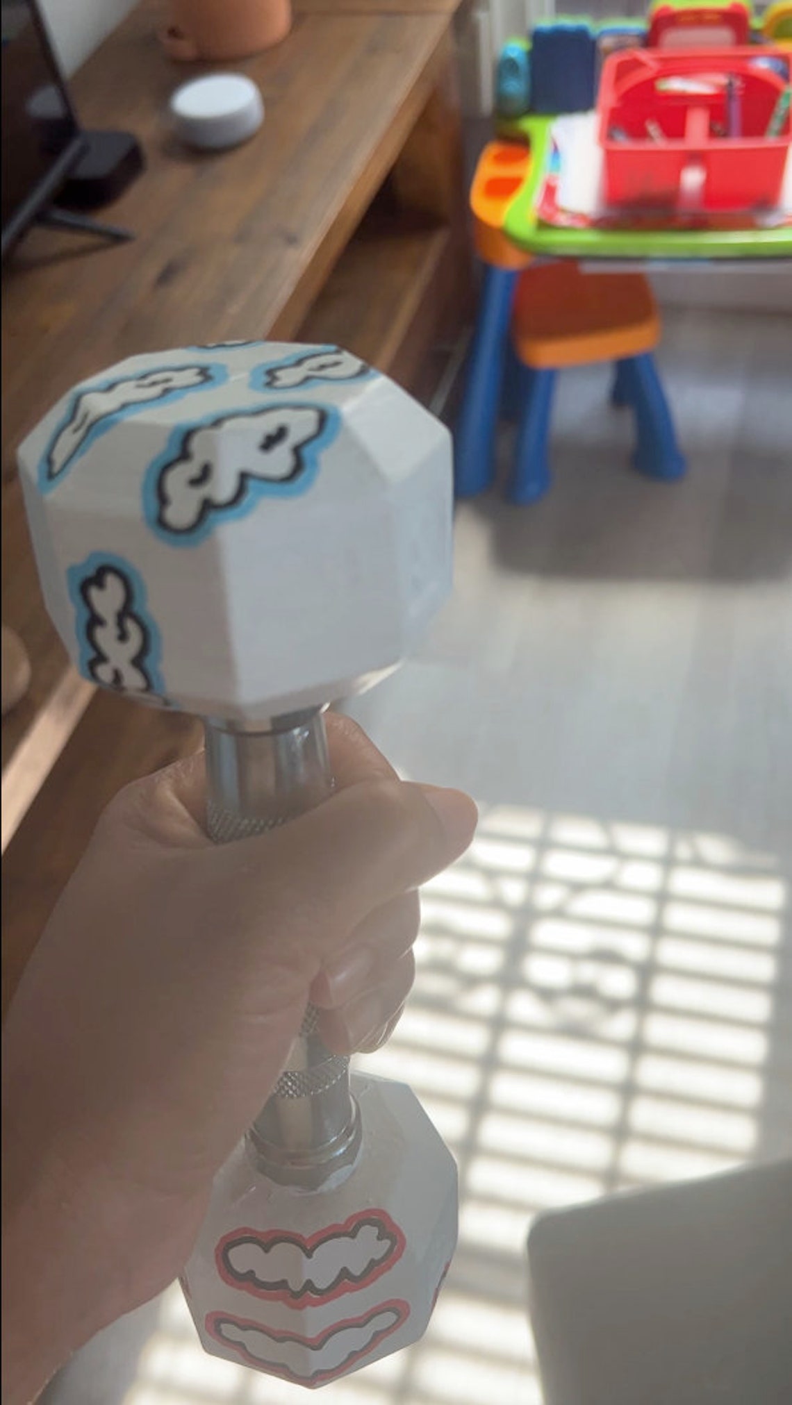 5lbs Hand Painted Custom Dumb Bells Customized Dumb Bells Gym Lovers ...