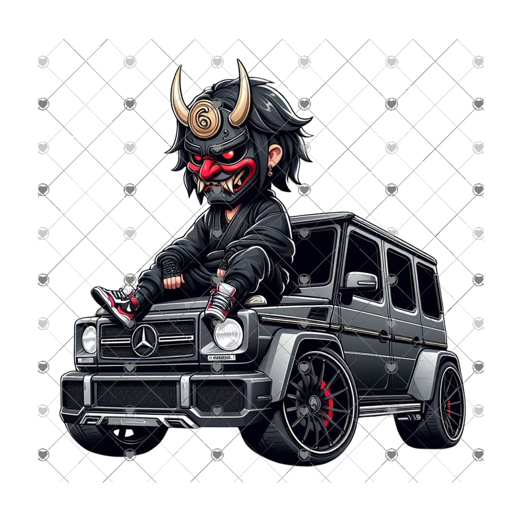 Oni Mask Chibi G Wagon Art: Sublimation PNG (digital Download) - Etsy