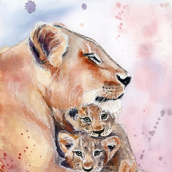 Lioness Art - Etsy