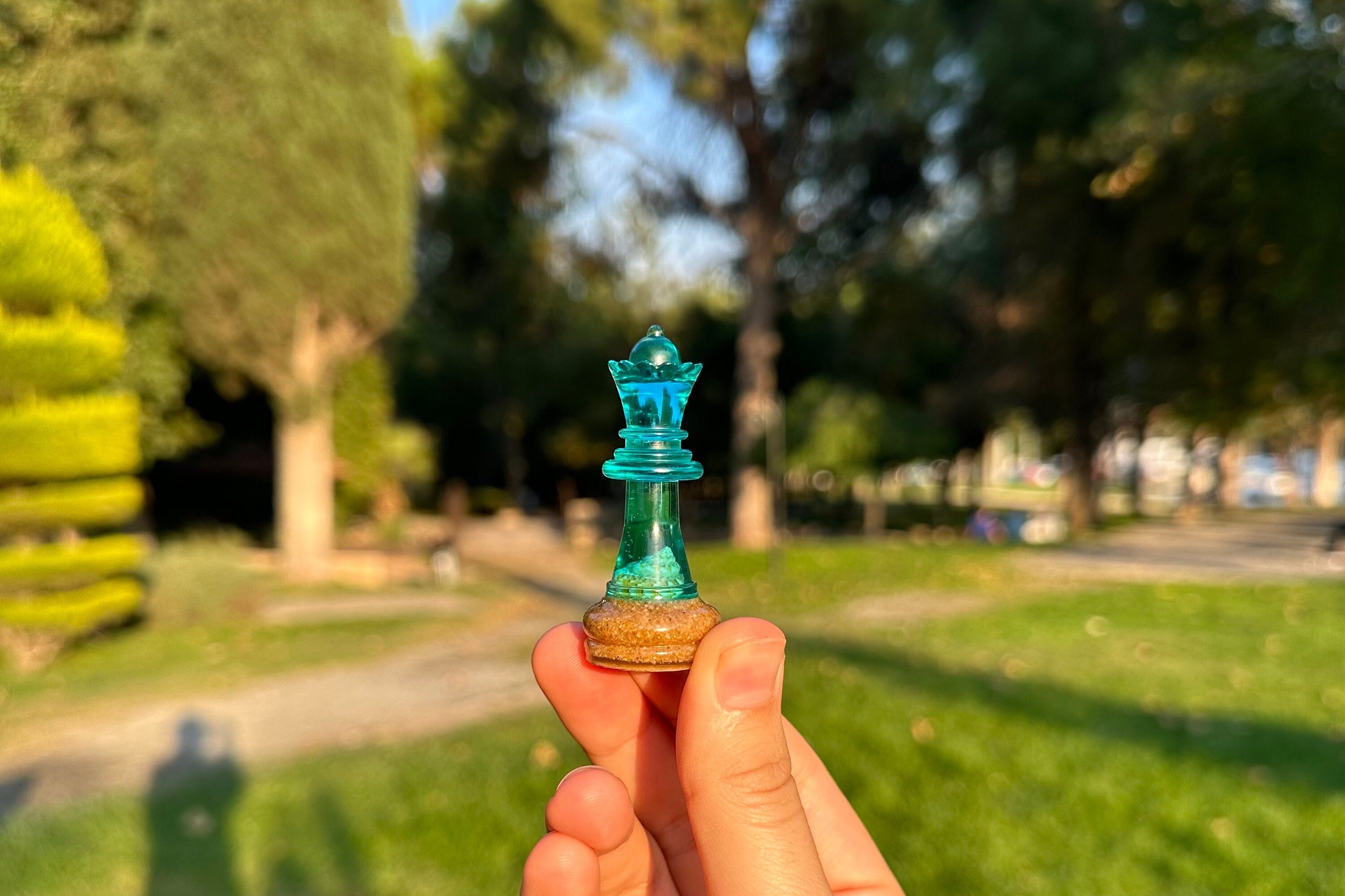Luxury Resin Ocean Chess Set, Beach Themed Handmade Resin Chess Set ...