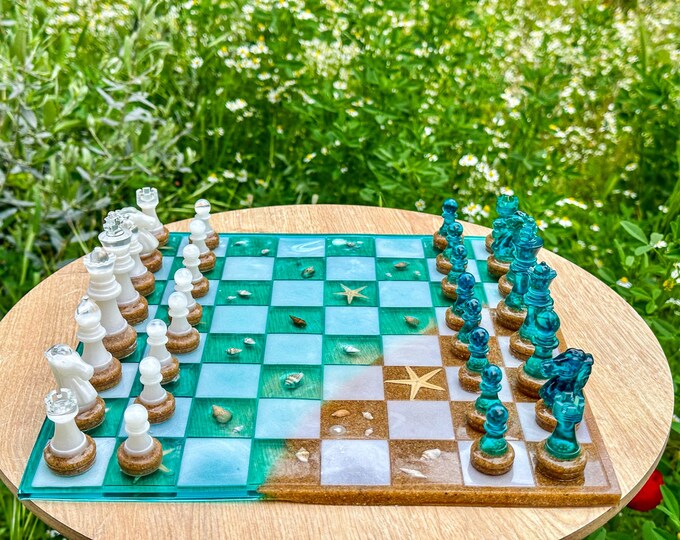 Neptune Chess Set, Customisable Colours (pieces Only) Neptune. Mermaid ...