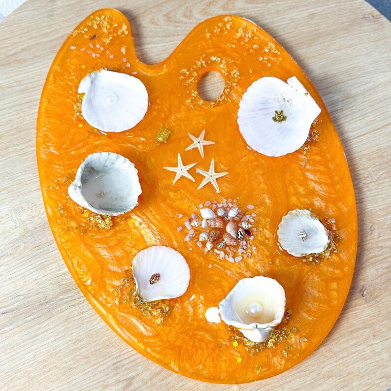 Handmade Seashell Paint Palette, Personalized Paint Palette, Custom Art ...