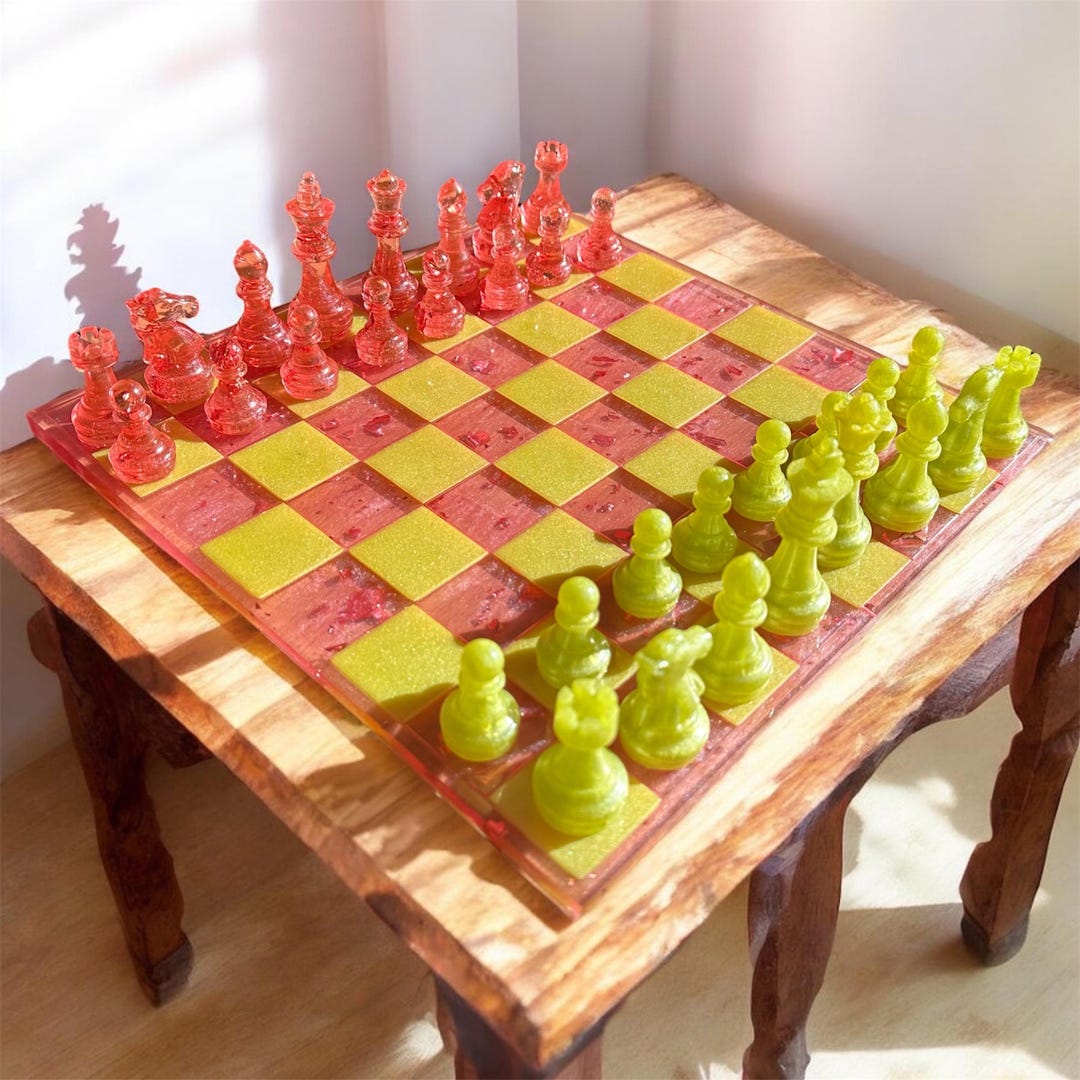 Custom Resin Chess Sets (11 X 11) Personalized Handmade Chess Set - Etsy