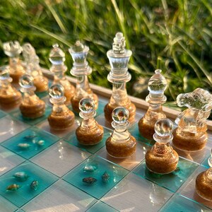 Luxury Ocean Chess Set With Storage, Ocean,beach Themed Chess Set ...
