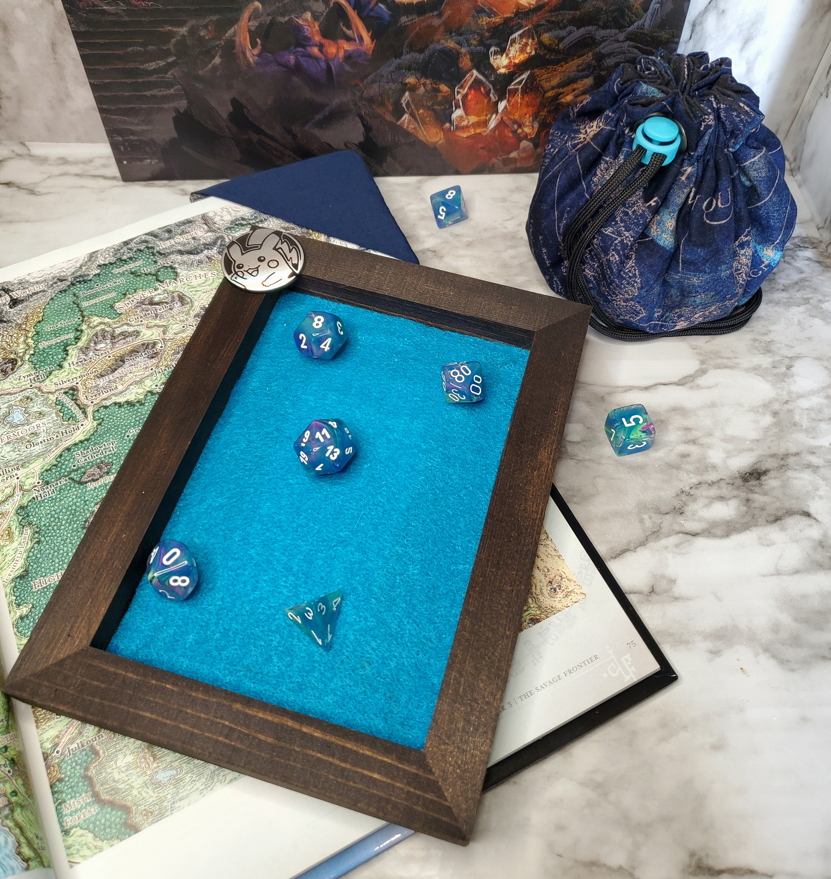 Dnd Starter Set, RPG Game Bundle Includes Dice Bag With Pockets ...