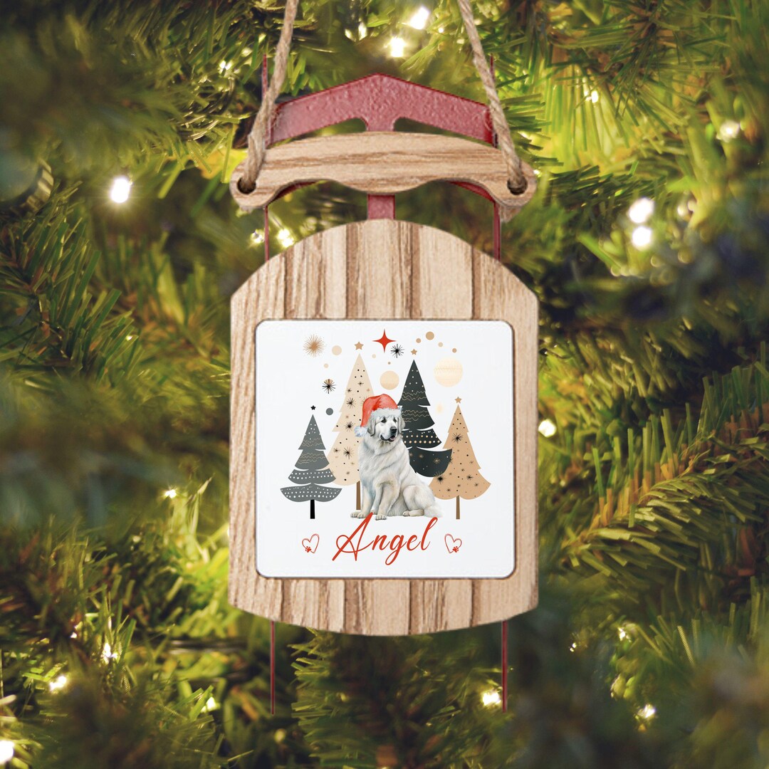 Personalized Great Pyrenees Dog Ornament Custom Dog Ornament Pyrenees ...