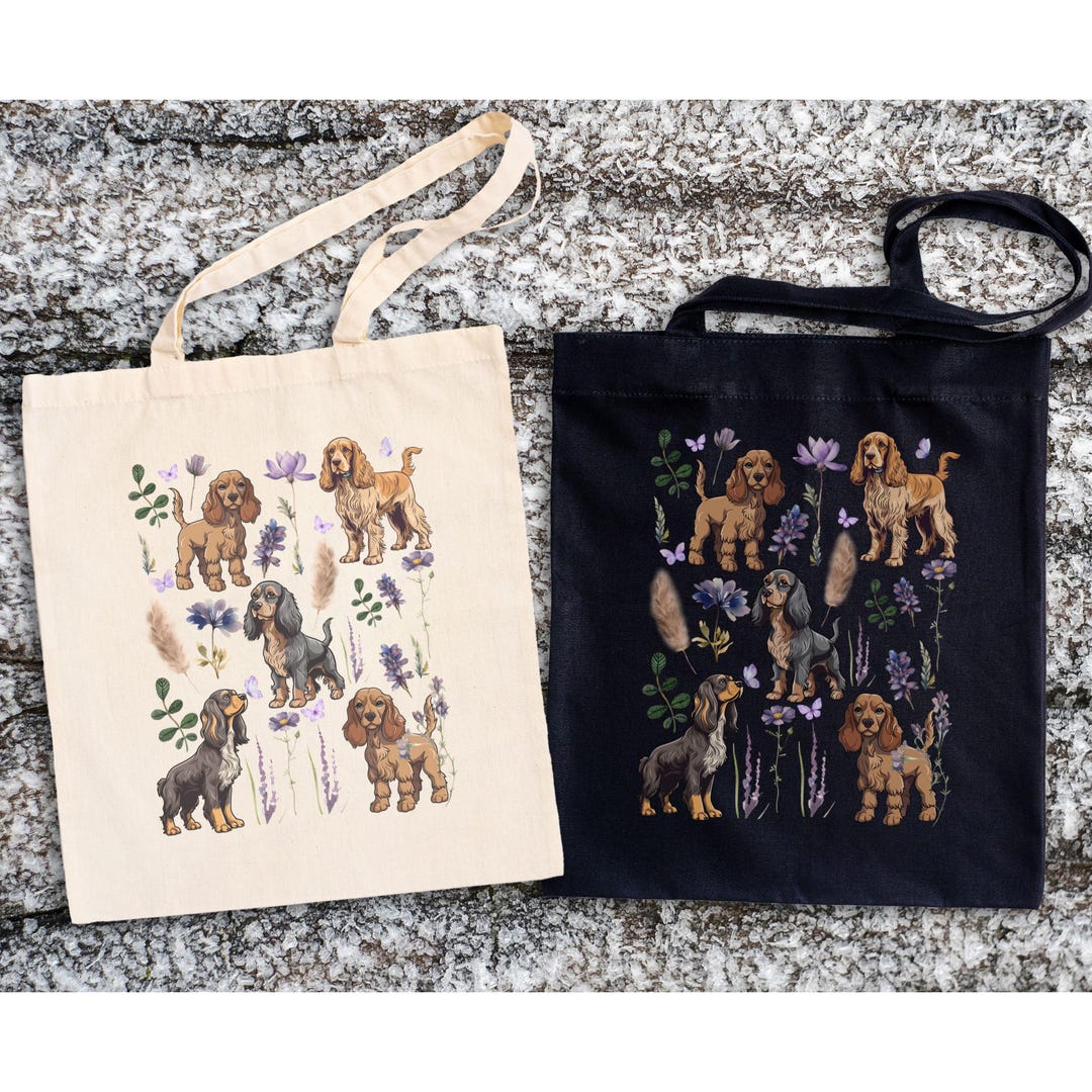 Cocker Spaniel Tote Cocker Spaniel Bag Cocker Spaniel Carry Bag Cocker ...