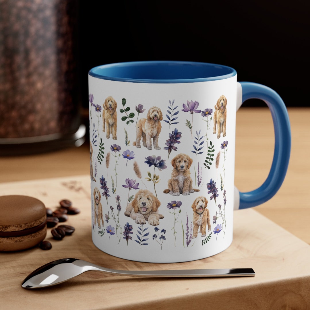 Goldendoodle Mug Goldendoodle Coffee Cup Doodle Coffee Mug Floral ...