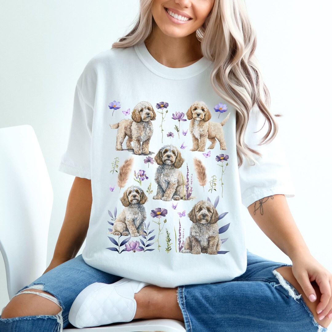 Cockapoo Shirt Cockapoo Gifts Cockapoo Tshirt Cockapoo Mom Wild Flower ...