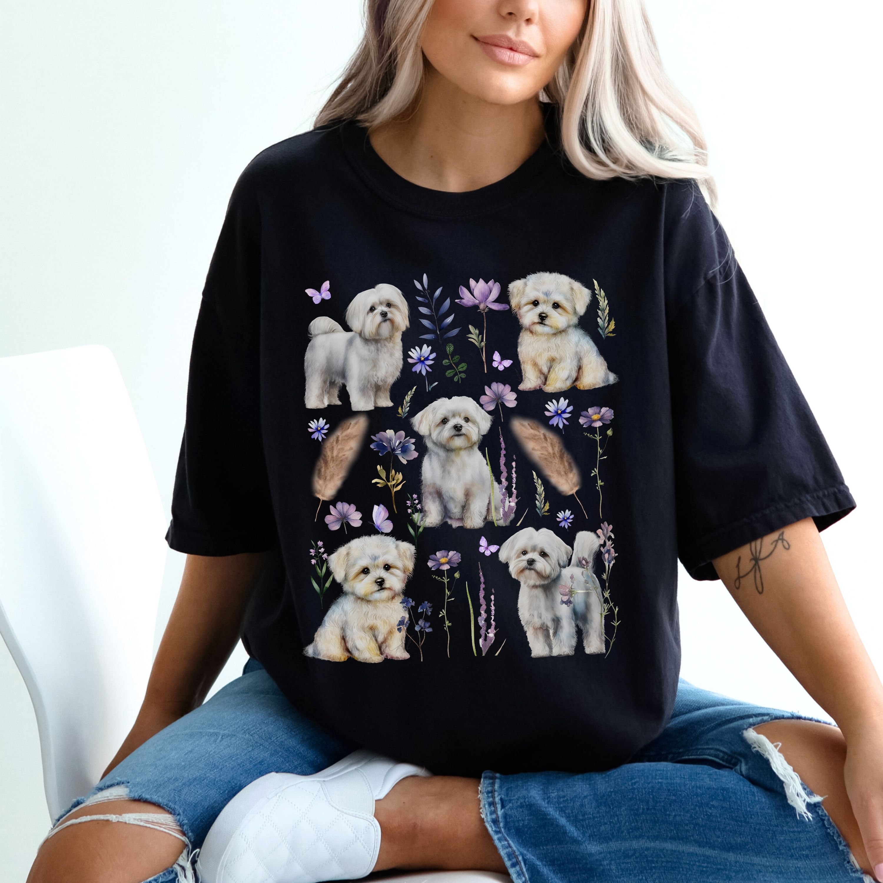 Maltese Shirt Maltese Dogs Tshirt Gifts for Maltese Lovers Maltese Mom ...