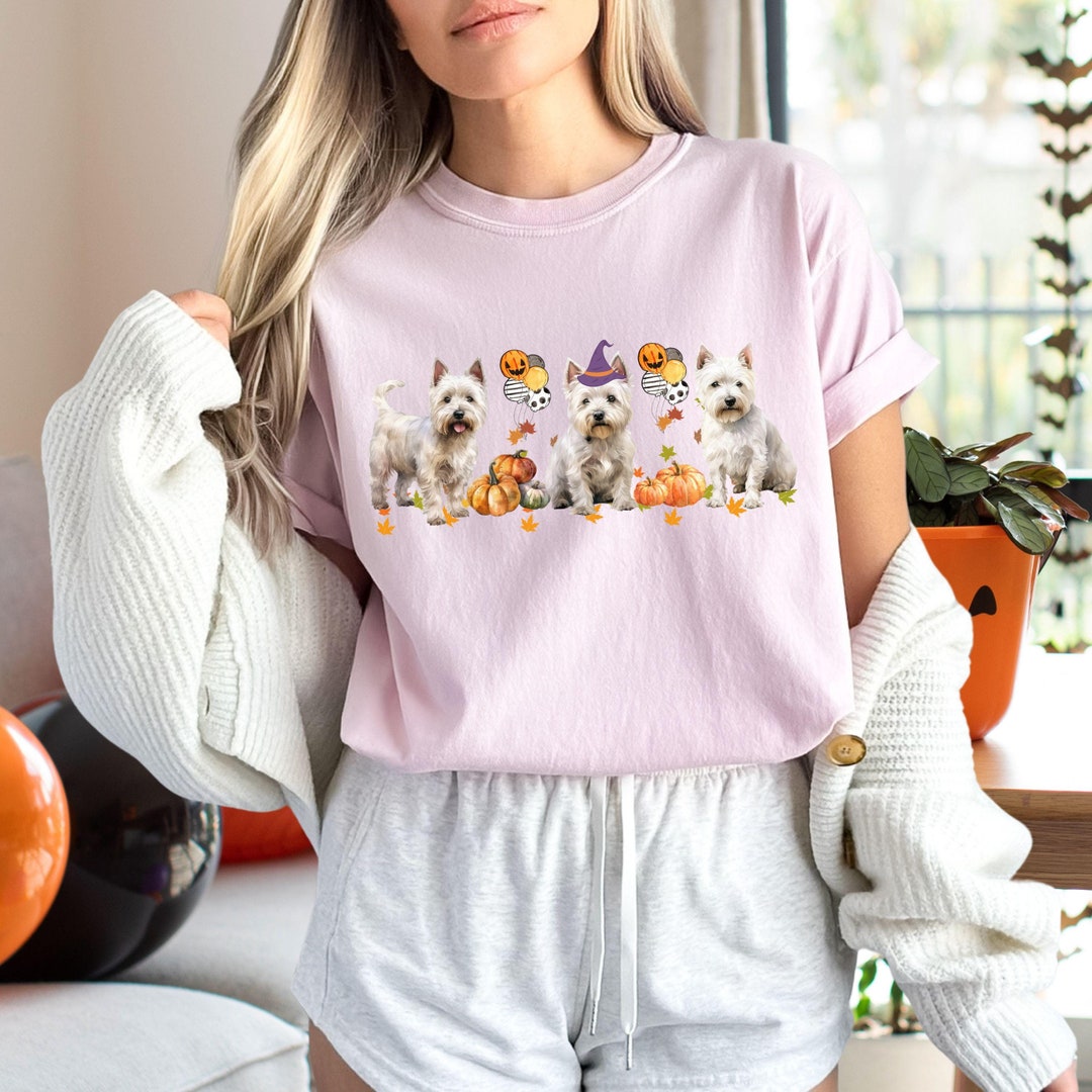 Comfort Colors Westie Shirt Halloween Shirt Westie Tshirt Cute Fall ...