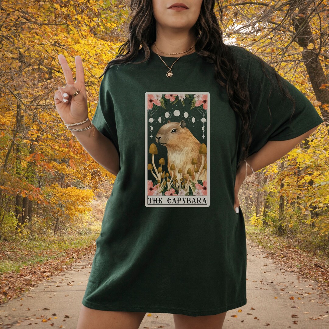 Capybara Shirt Capybara Tshirt Tarot Card Shirt Capybara Lover T Shirt ...