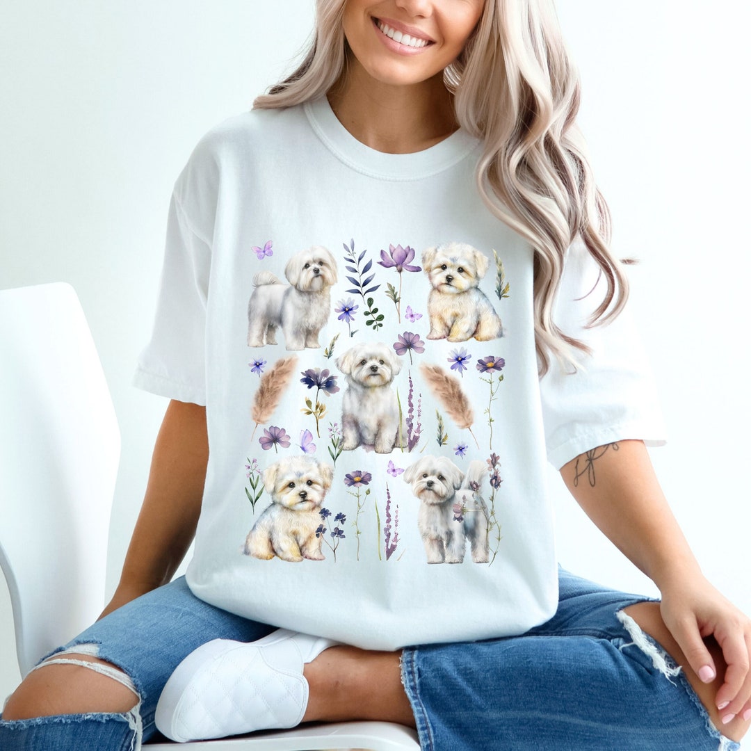 Maltese Shirt Maltese Dogs Tshirt Gifts for Maltese Lovers Maltese Mom ...
