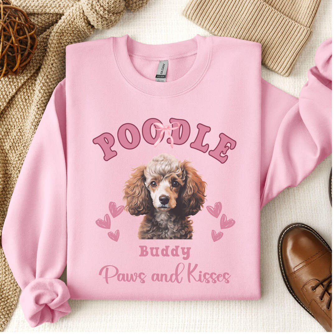 Personalized Poodle Sweatshirt Poodle Valentine's Day Gift Poodle Mom ...