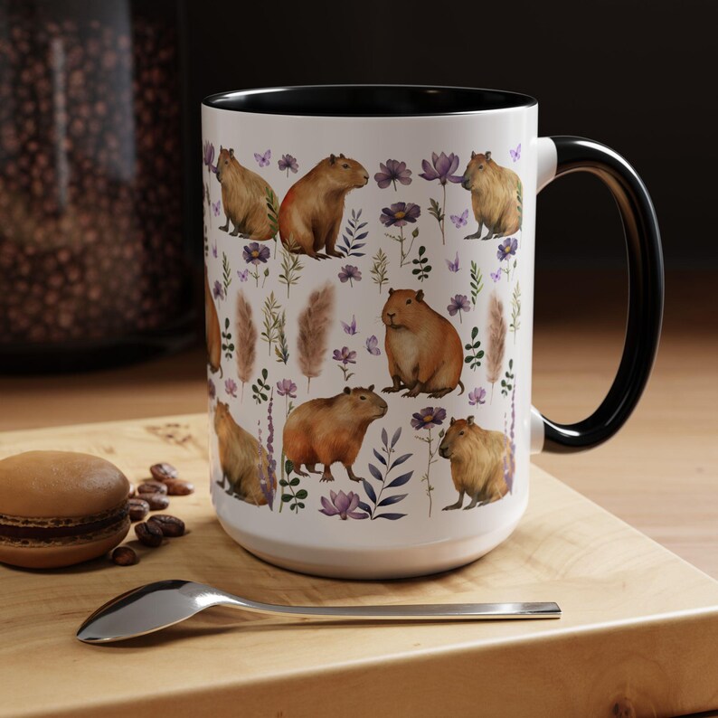 Capybara Mug Kawaii Mugs Capybara Coffee Cup Capybara Lover Coffee Mug ...