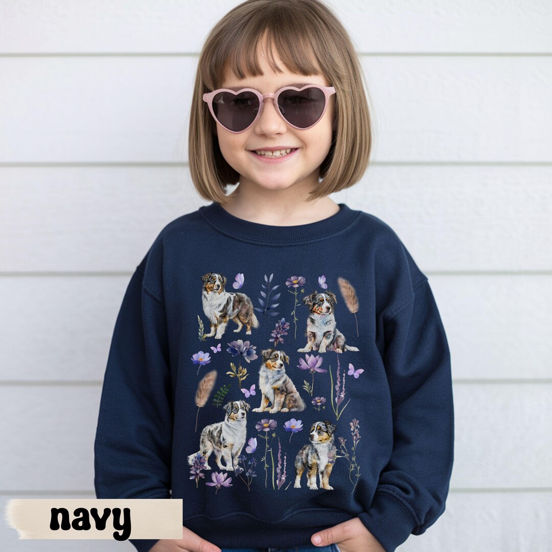 KIDS Australian Shepherd Sweatshirt YOUTH Australian Shepherd Sweater ...