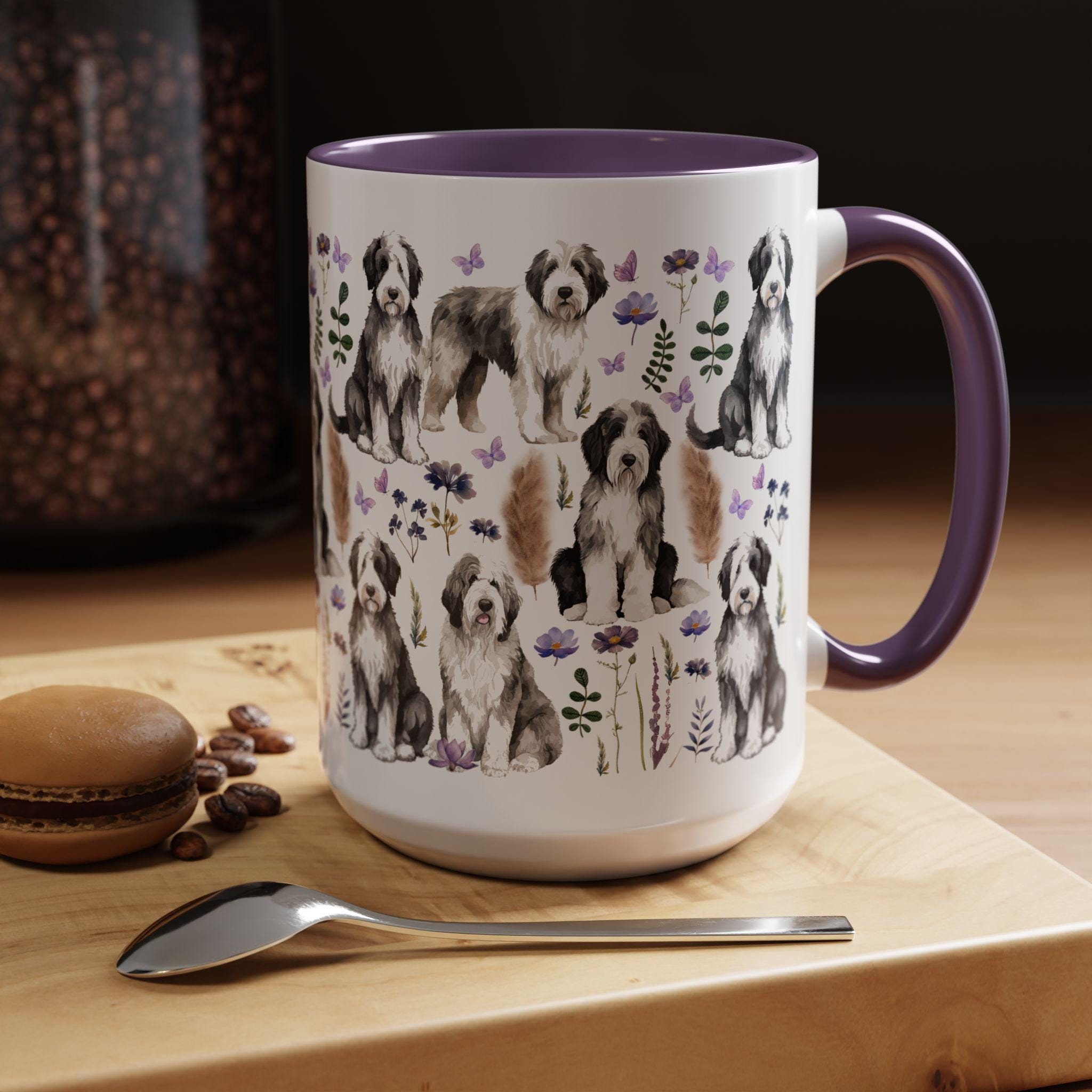 Sheepadoodle Coffee Cup Sheepadoodle Coffee Mug Floral Sheepadoodle Mug ...