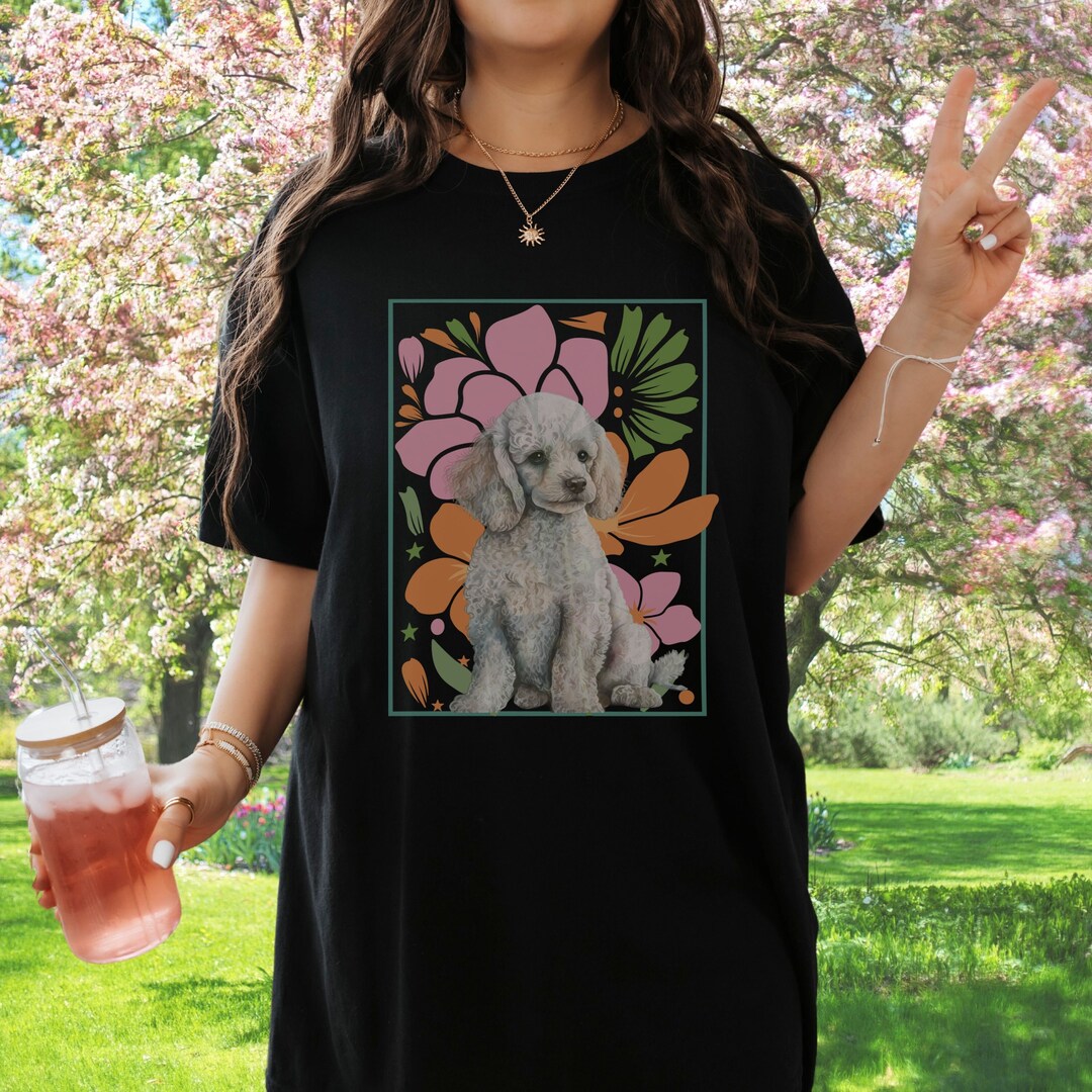 Poodle Shirt Boho Floral Poodle T Shirt Vintage Poodle Gifts Poodle Mom Poodle Tshirt Poodle ...