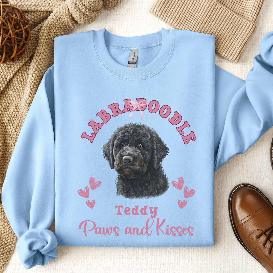 Personalized Black Labradoodle Sweatshirt Labradoodle Valentine's Day ...