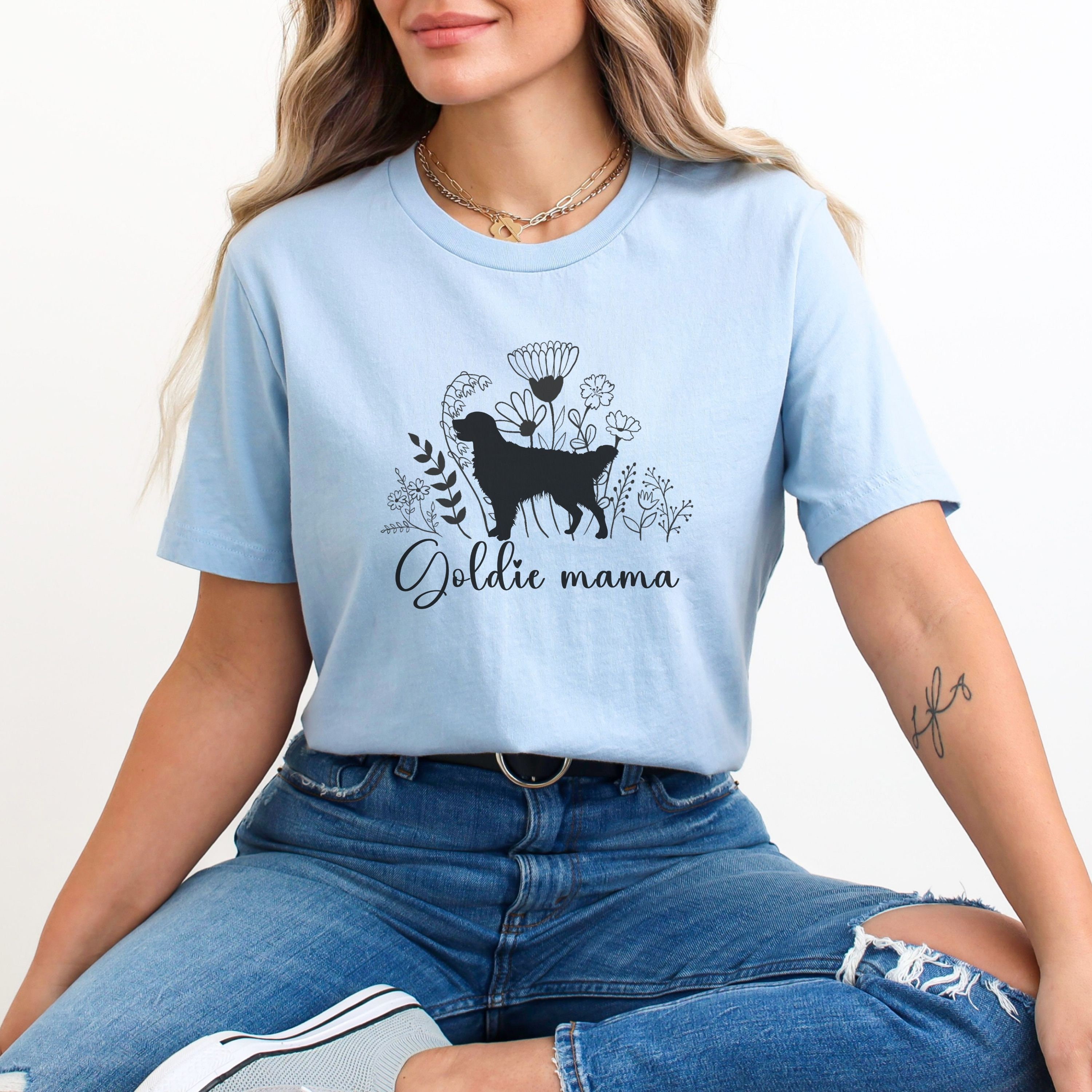 Golden Retriever Shirt Golden Retriever Tshirt Retriever Gifts Goldie Mama Wild Flower Shirt ...