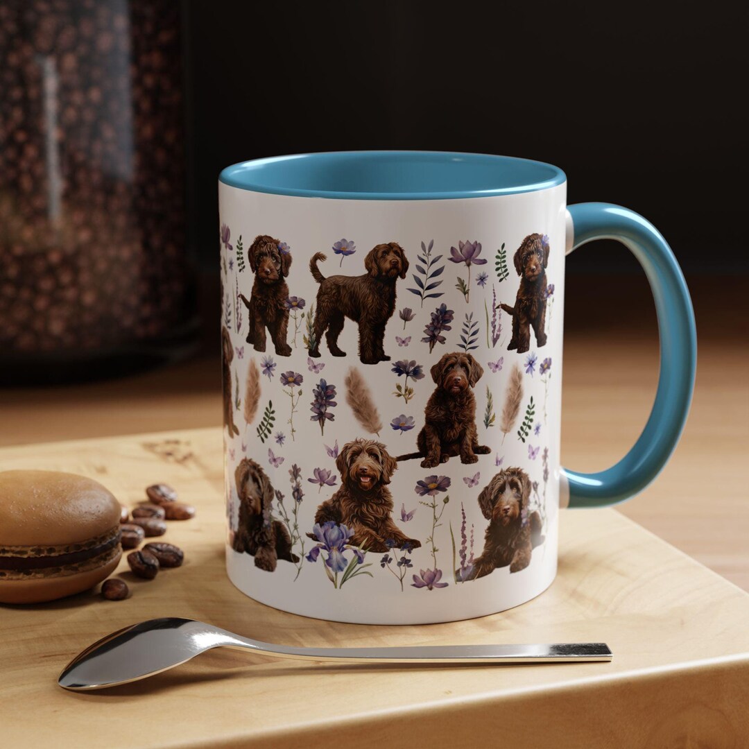 Chocolate Labradoodle Dog Coffee Cup Chocolate Labradoodle Coffee Mug ...