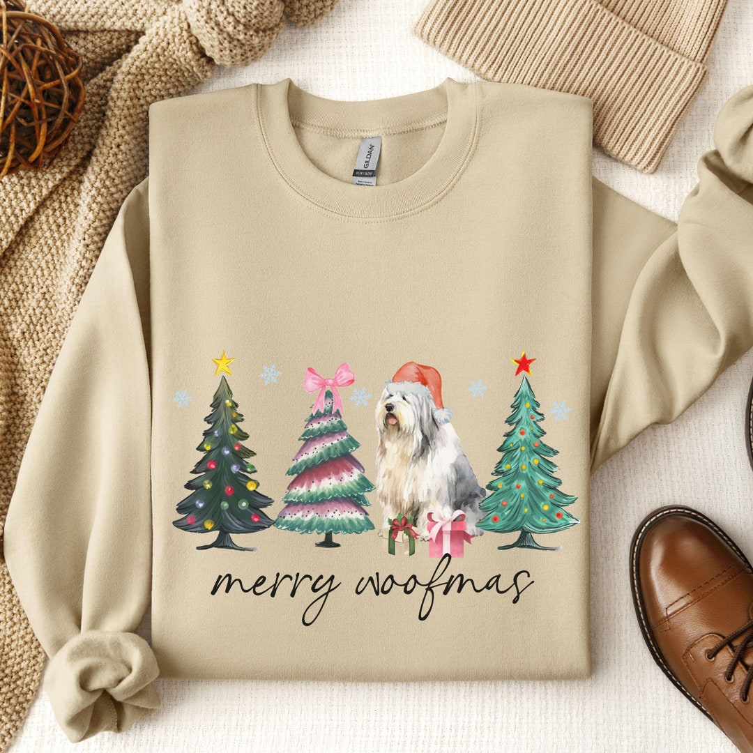 Old English Sheepdog Christmas Sweatshirt English Sheepdog Sweatshirt ...