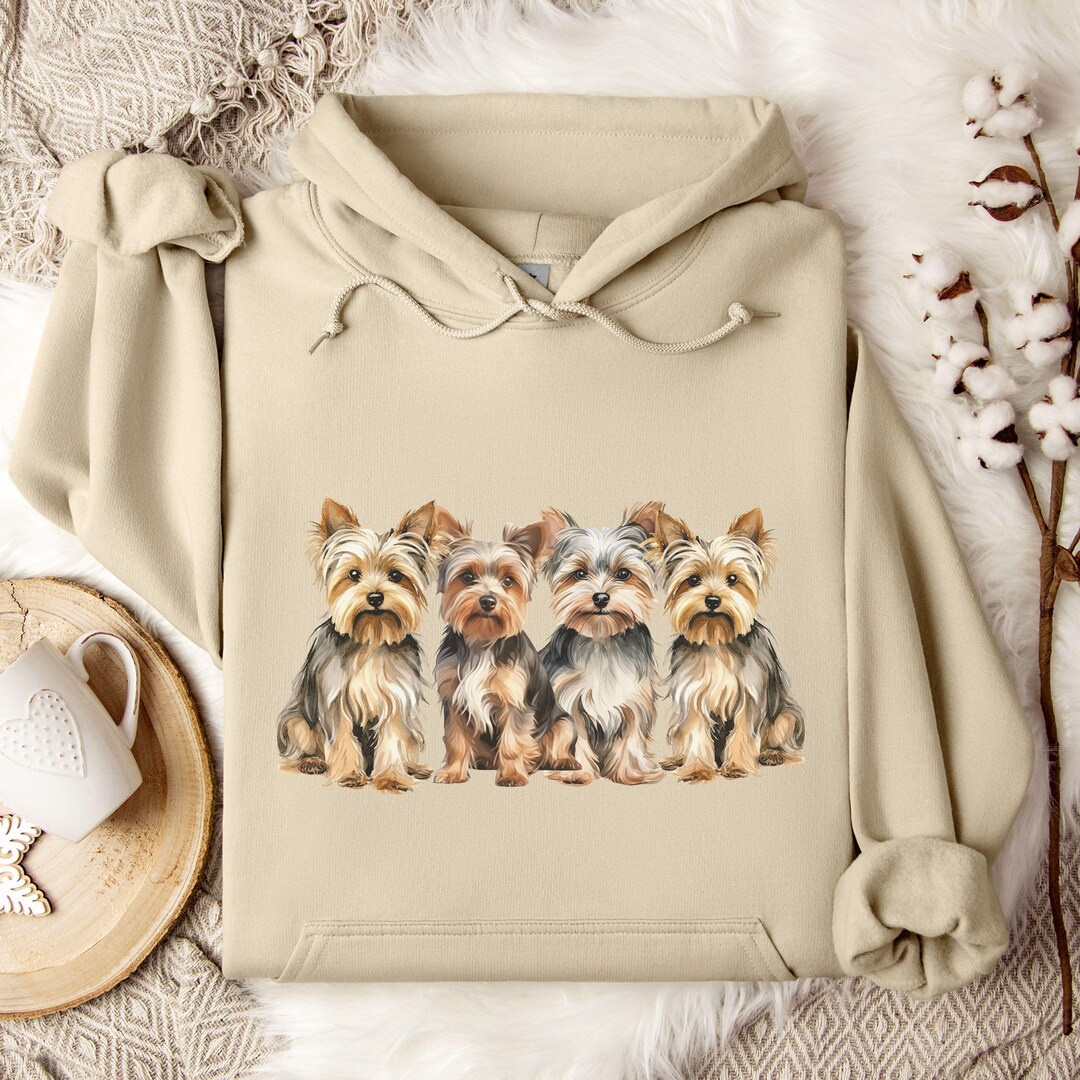 Yorkshire Terrier Hoodie Yorkshire Terrier Hooded Sweatshirt Yorkie ...