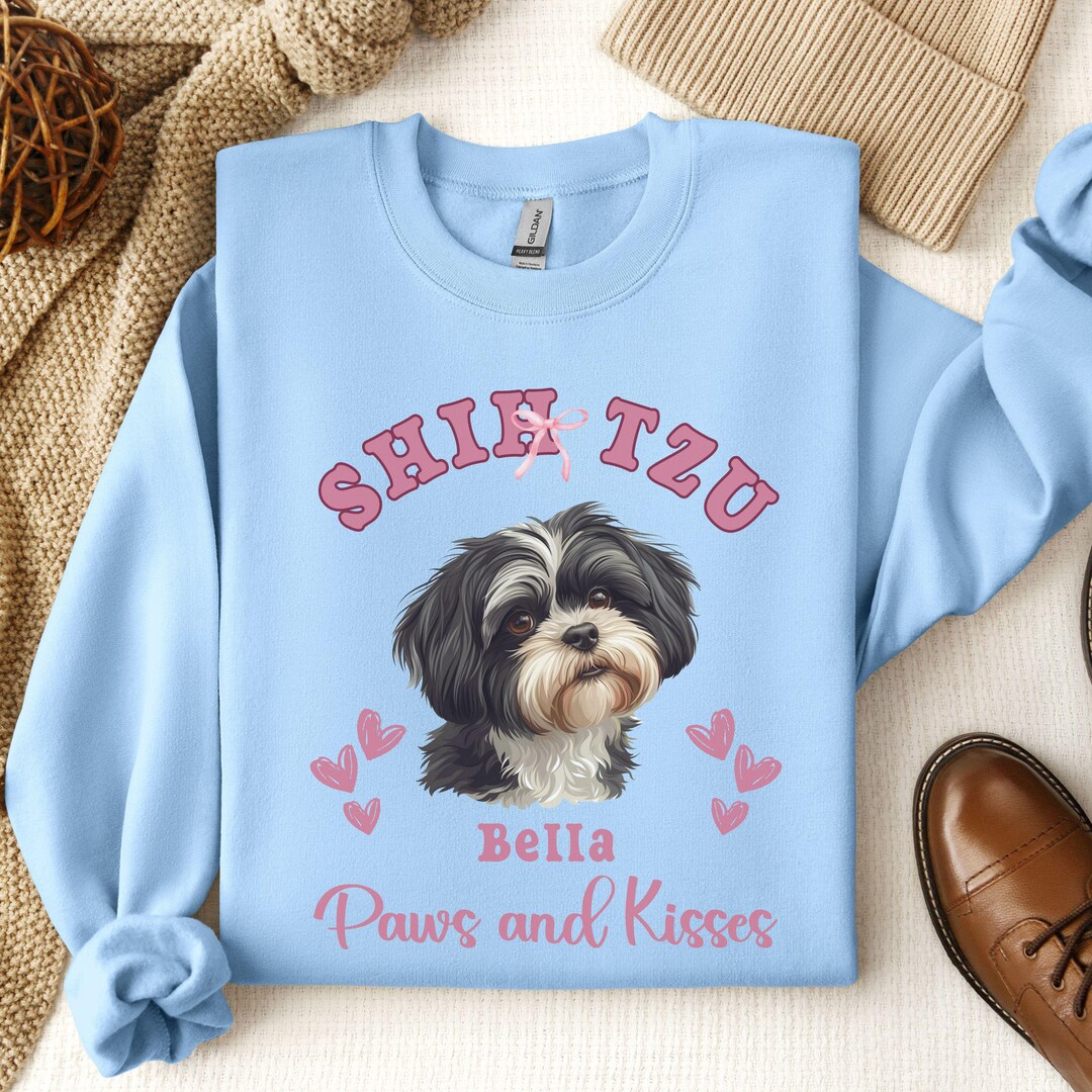 Personalized Shih Tzu Sweatshirt Shih Tzu Valentine's Day Gift Shih Tzu ...