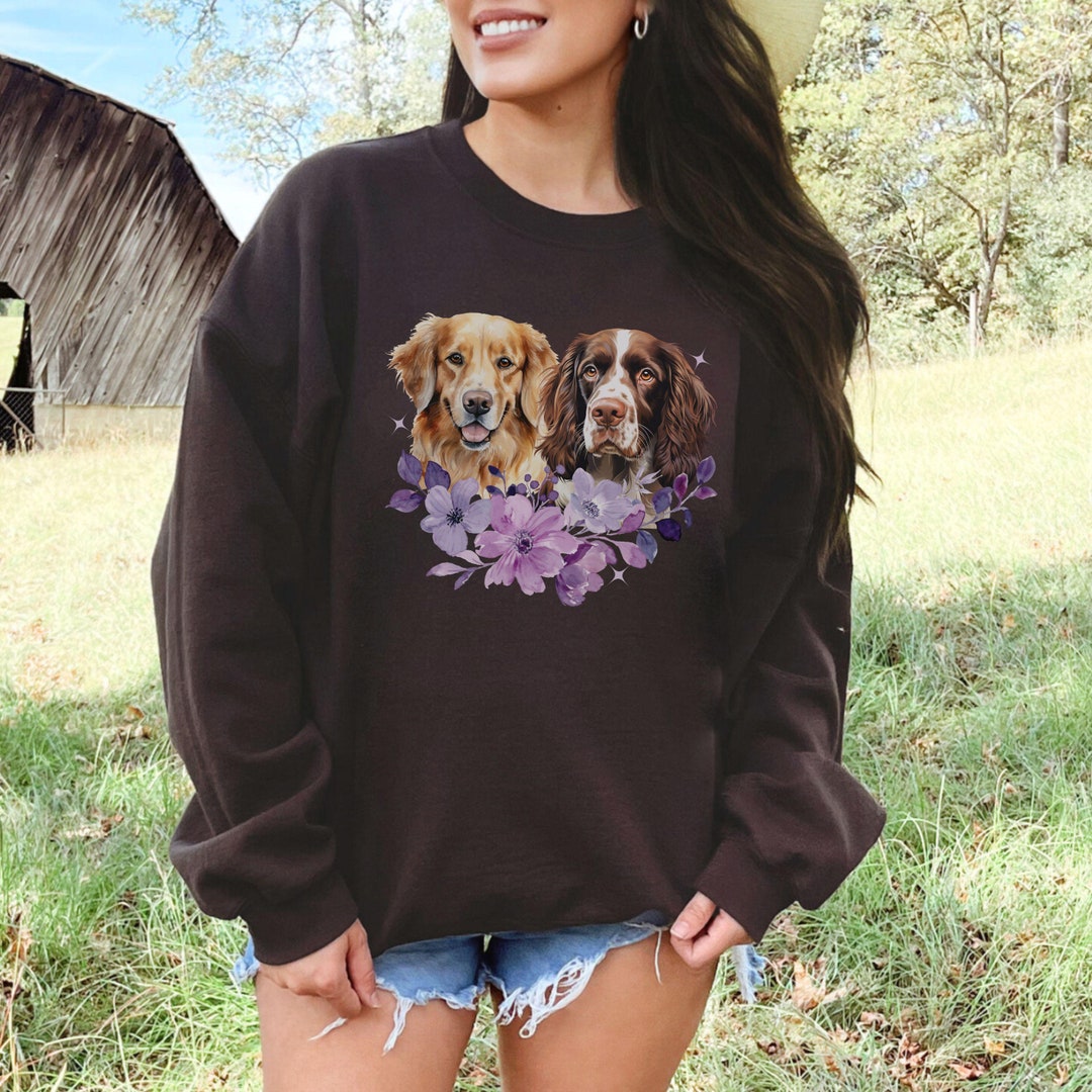 Golden Retriever and English Springer Spaniel Sweatshirt Springer Gifts ...