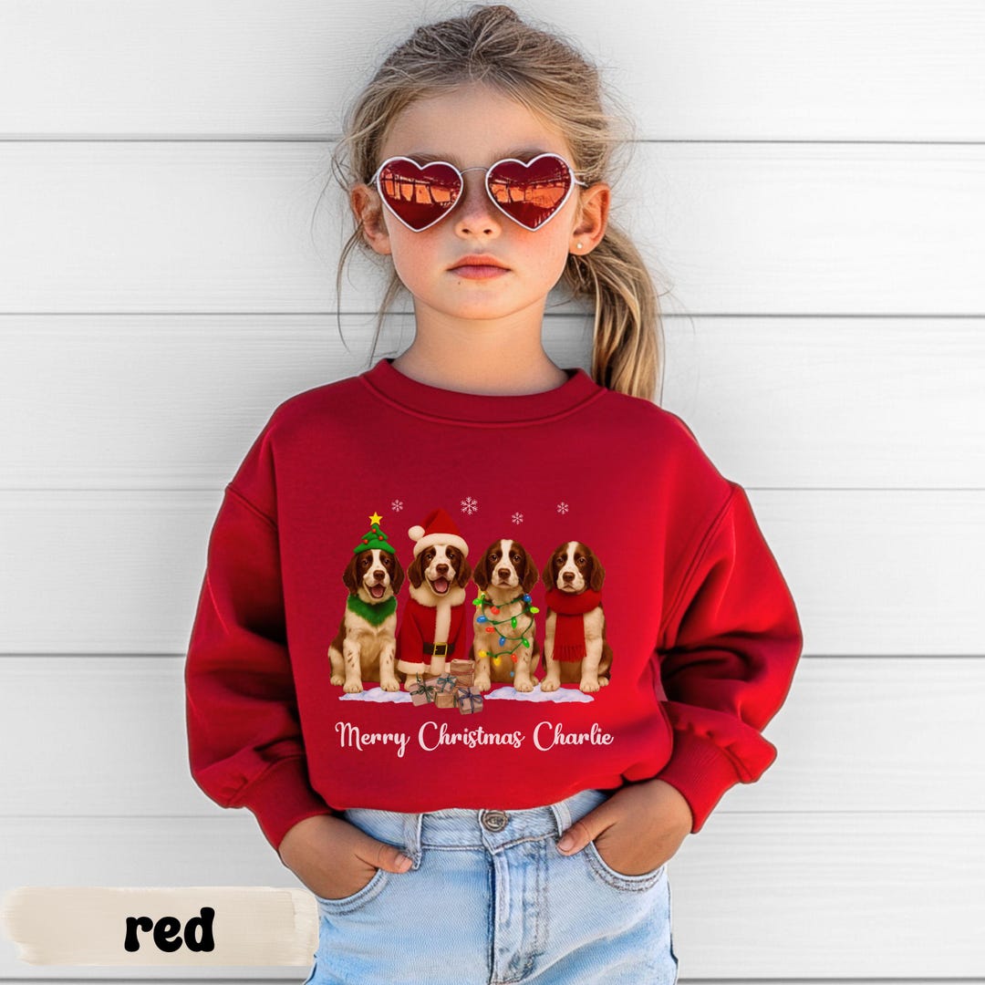 Personalized KIDS English Springer Spaniel Sweatshirt, Youth Springer ...