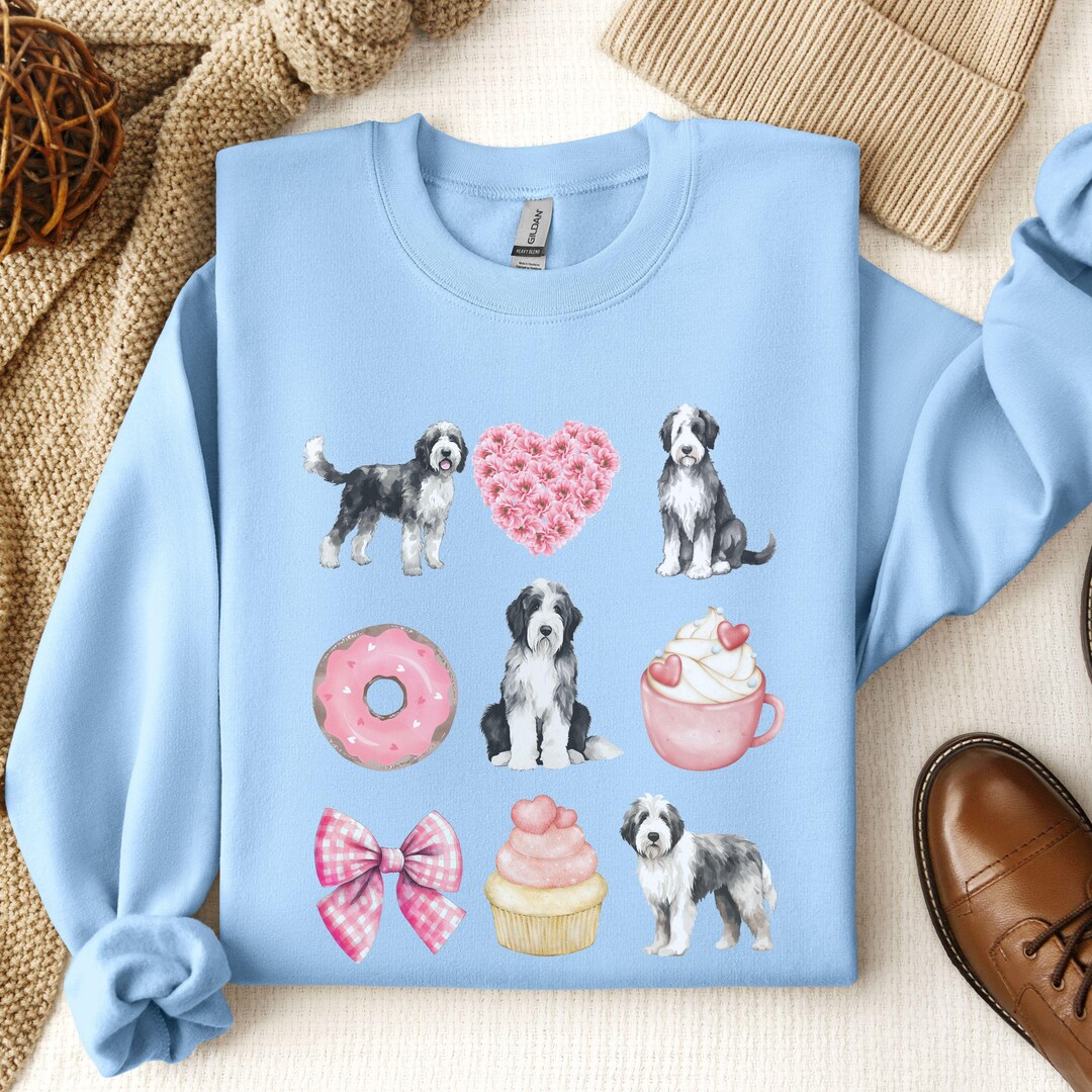 Sheepadoodle Sweatshirt Sheepadoodle Valentines Day Gift Sheepadoodle ...