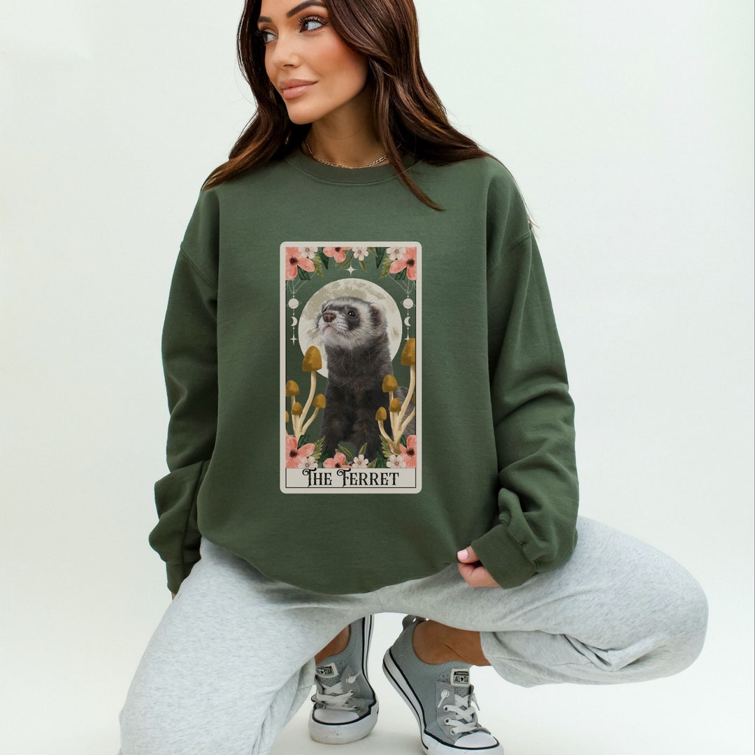 Ferret Sweater Ferret Gifts Ferret Clothes Tarot Card Sweatshirt Tarot ...
