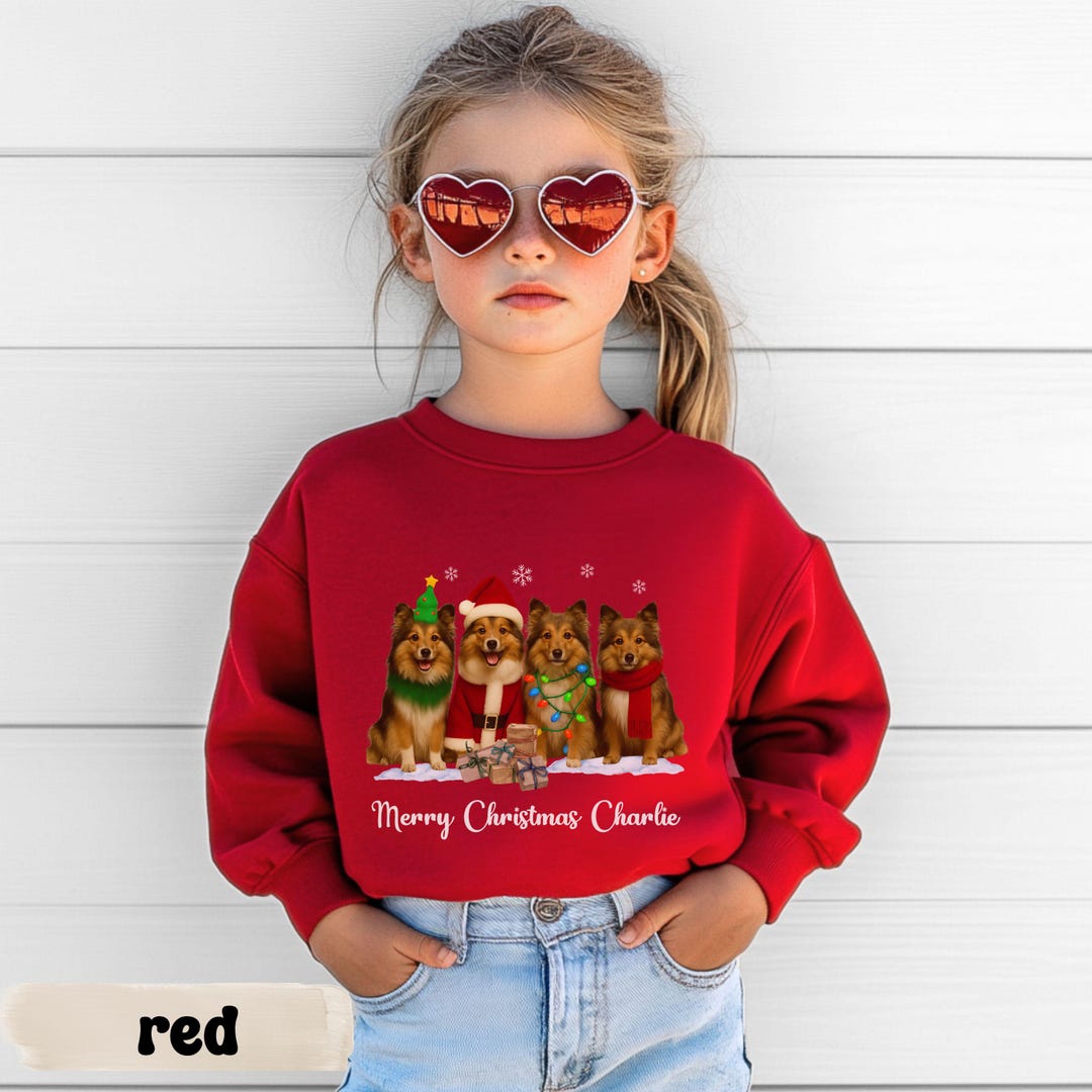 Personalized KIDS Shetland Sheepdog Sweatshirt, Youth Sheltie Sweater ...