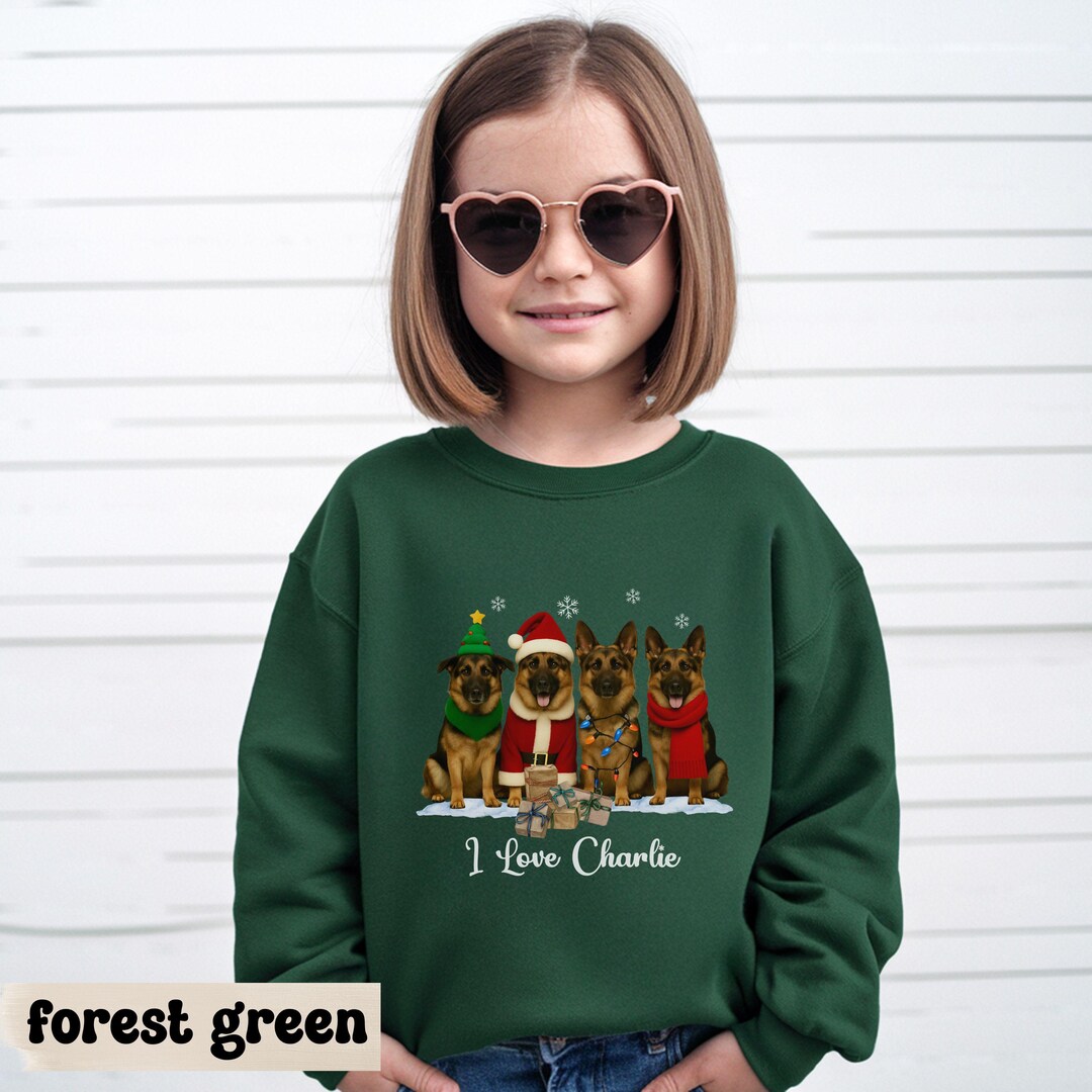 Personalized KIDS German Shepherd Sweatshirt, Youth German Shepherd ...