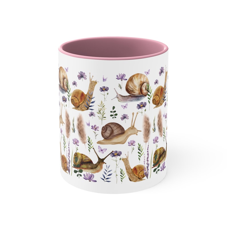 Snail Mug Snail Coffee Cup Snail Coffee Mug Floral Snail Mug ...