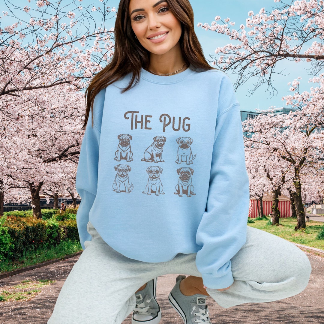 Pug Sweatshirt Pug Sweater Pug Gifts Pug Mom Pug Shirt Vintage Pug ...