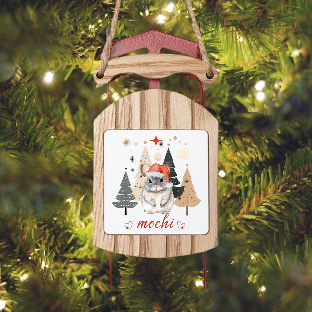 Personalized Chinchilla Christmas Ornament Christmas Chinchilla ...